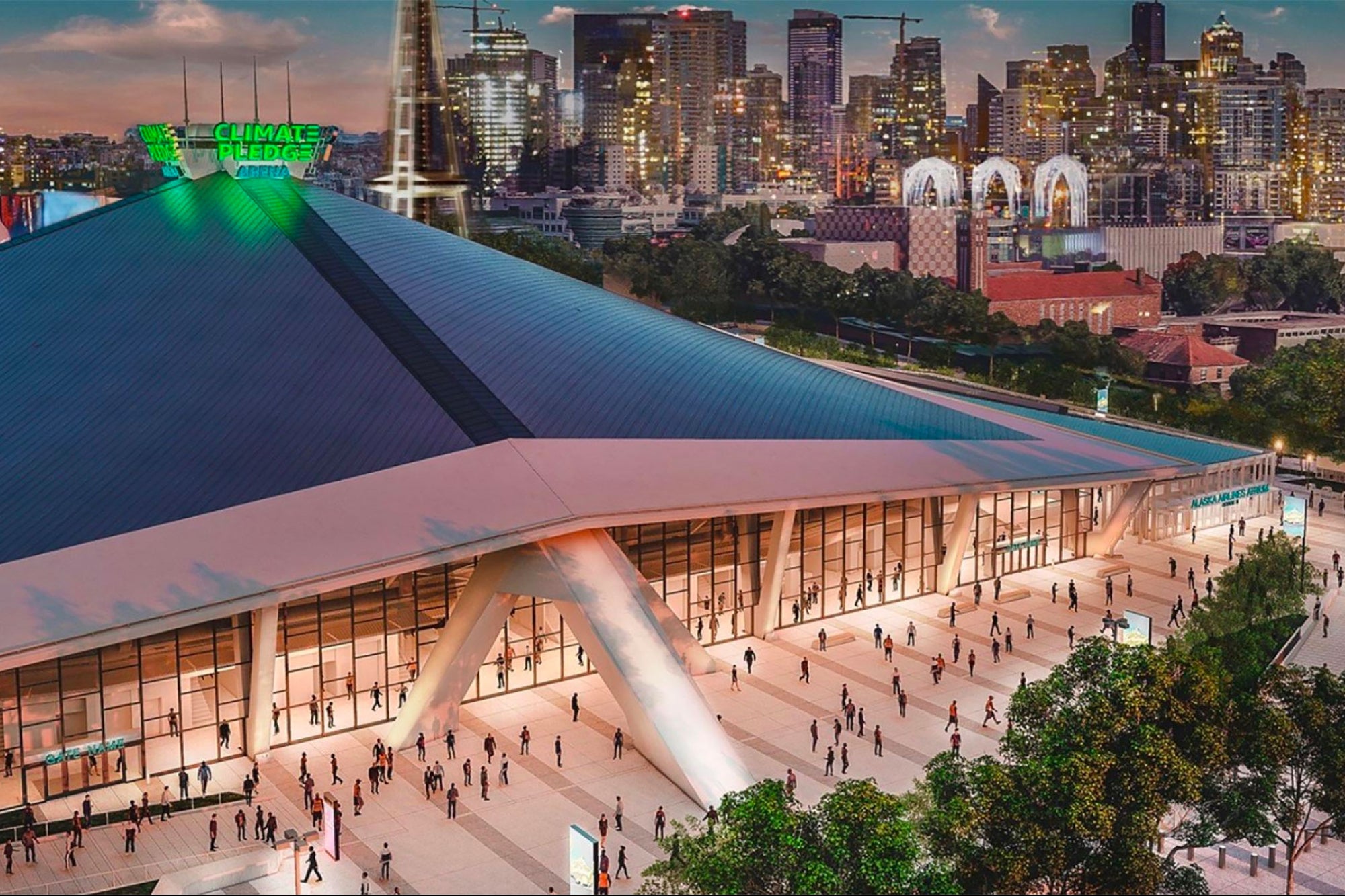 Yep, Amazon Renamed a Sports Venue in Seattle 'Climate Pledge Arena ...