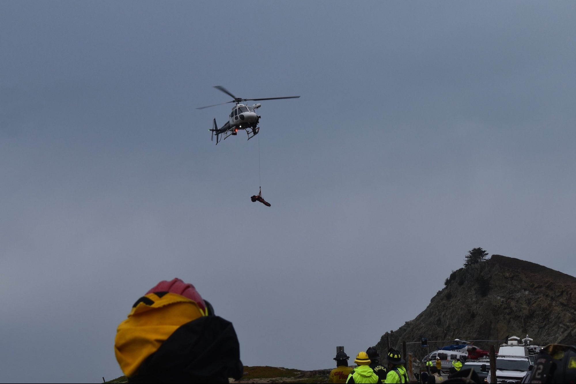 Tesla Car, Passengers Survive Fall Off Cliff at Devil's Slide ...