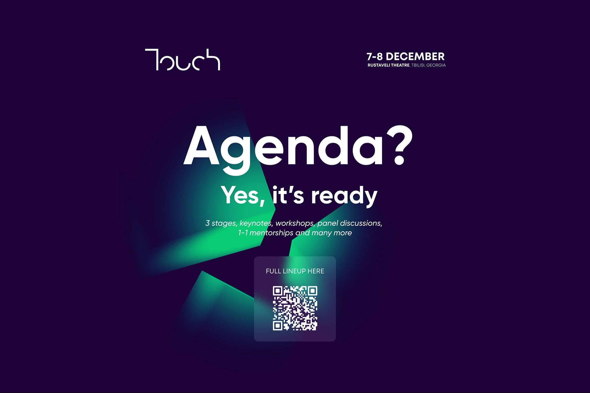 Touch Summit-მა სრული აჯენდა და ვორქშოფები დაანონსა | Entrepreneur
