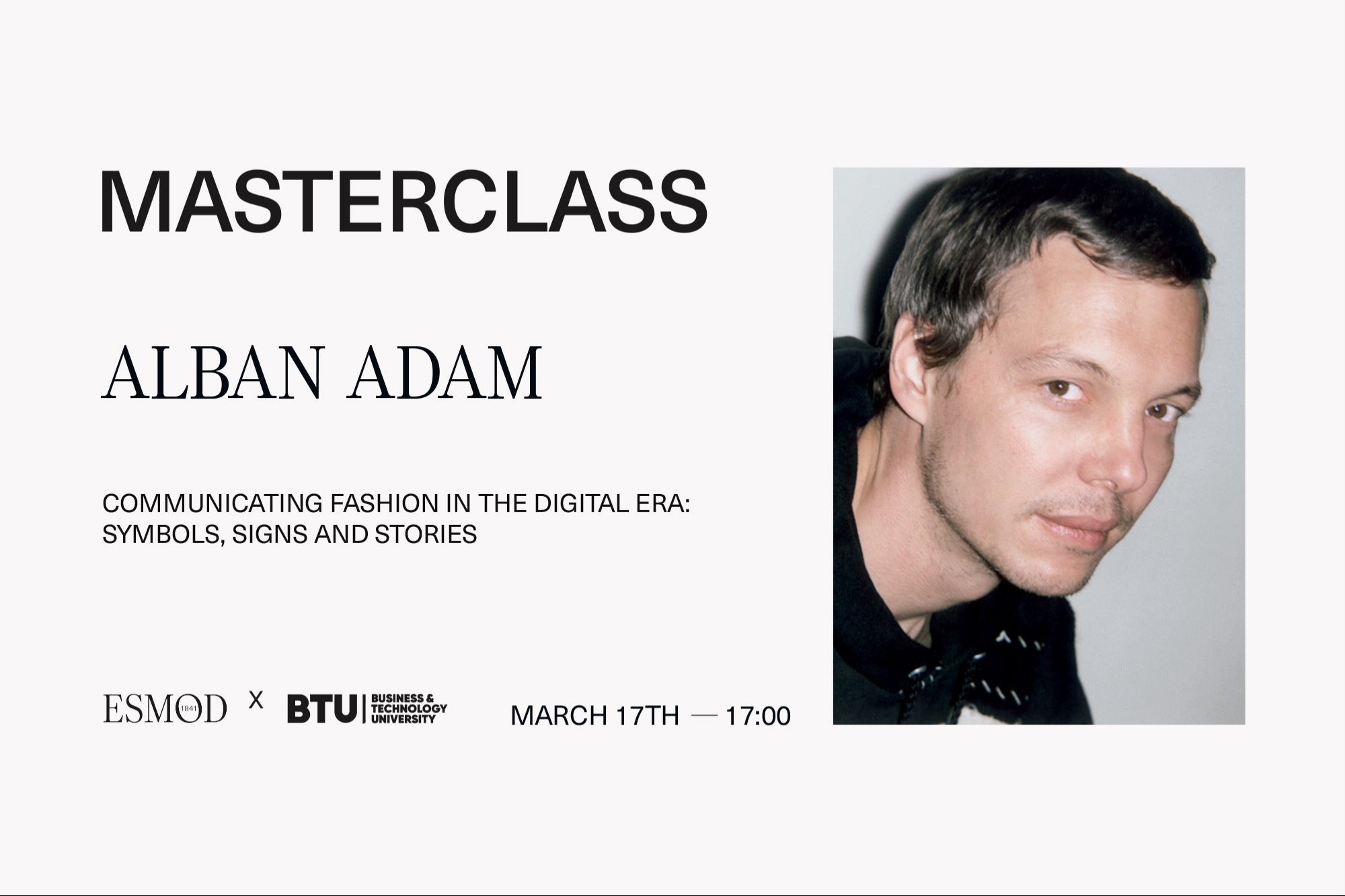 A masterclass by Alban Adam will be held in Georgia as part of the BTU ...