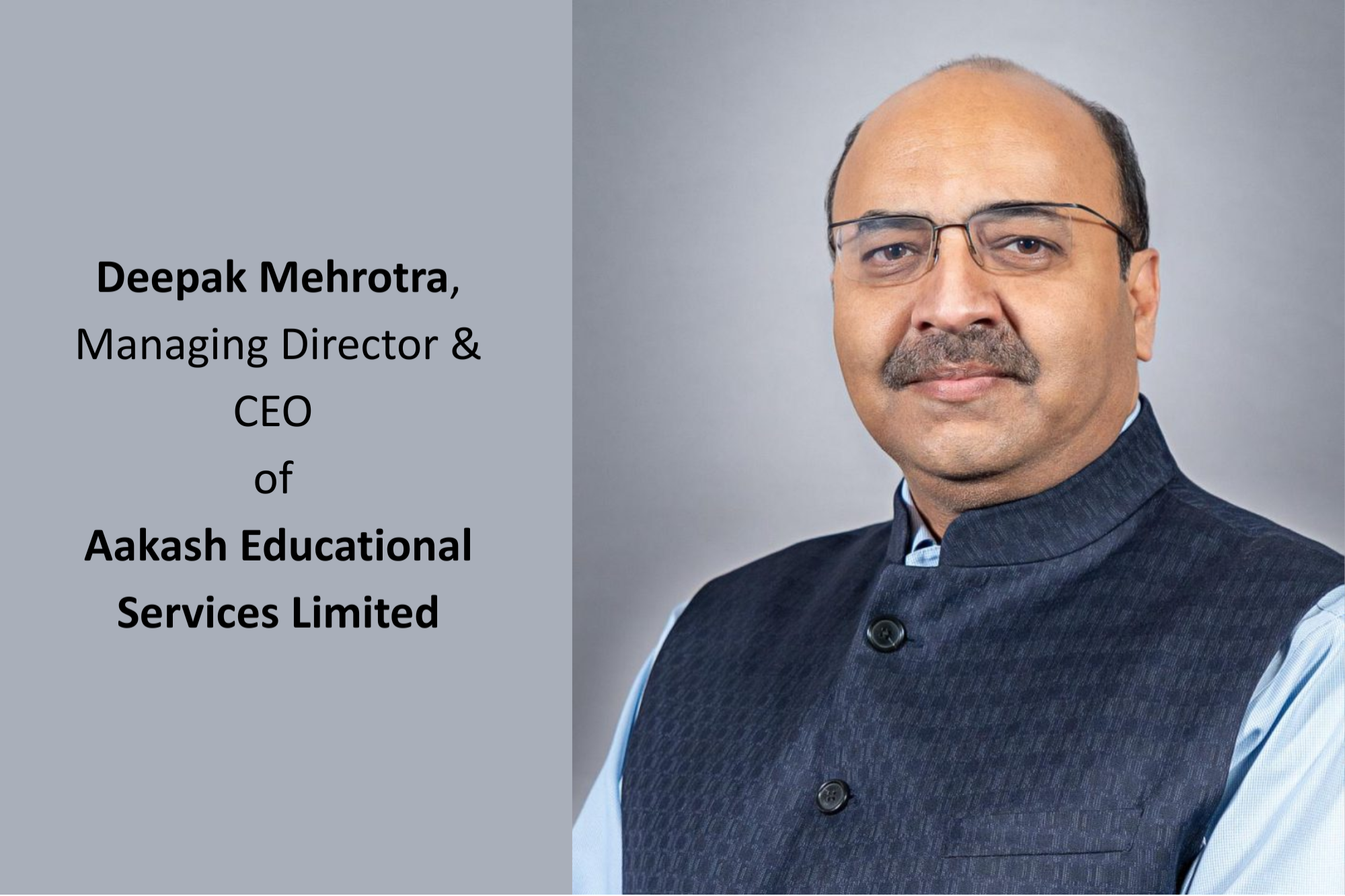 Deepak Mehrotra Stepping Down as CEO of Aakash Educational Services ...