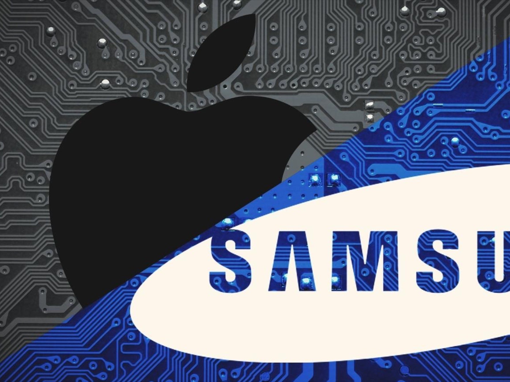 Apple Logo Samsung Logo Apple Macintosh Company Logo Editorial Image