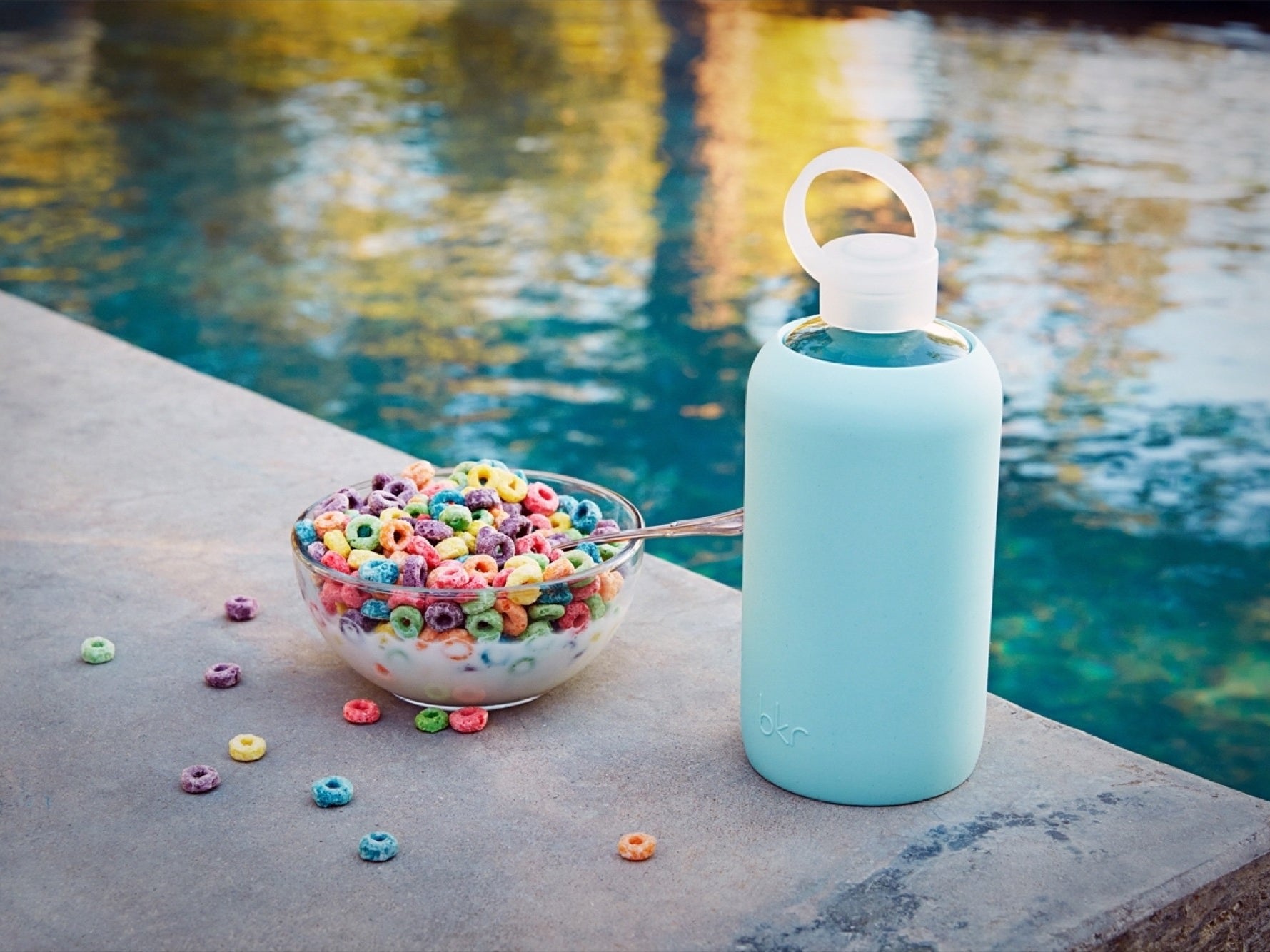 Bkr Water Bottle Logo Gray Glass Water Bottles | Bkr