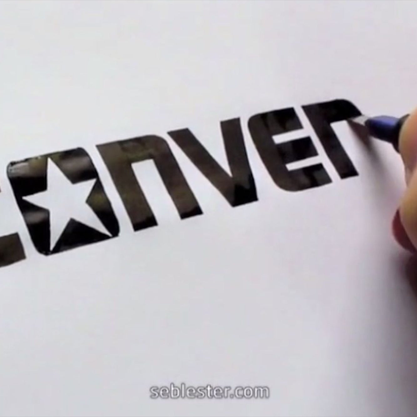 How To Draw Converse Logo