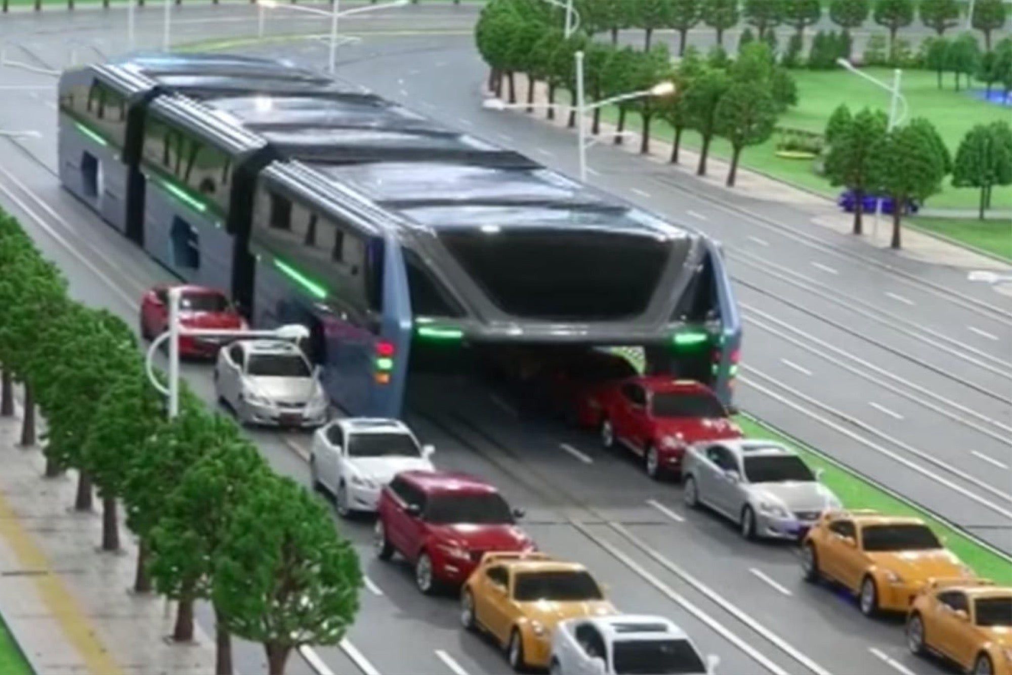 This Car-Swallowing Contraption Is Actually a Futuristic City Bus ...