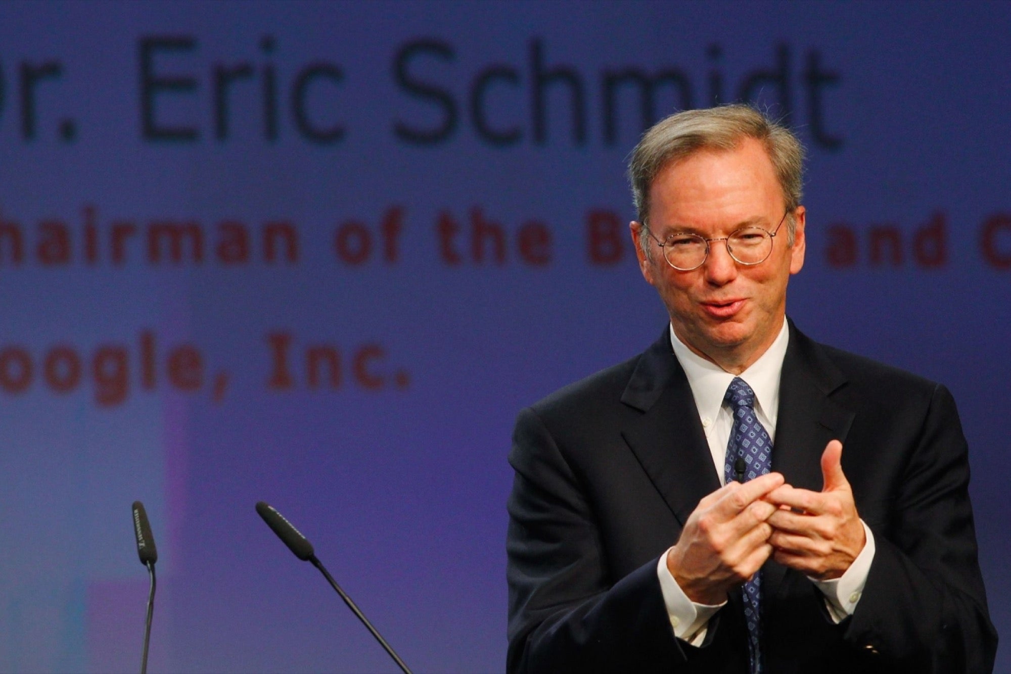 Alphabet's Eric Schmidt: Entrepreneurs Risk It All to Change the World ...