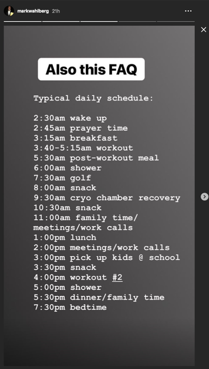 Mark Wahlberg Sleeps In Now Wakes Up At 3 30 In The Morning Entrepreneur